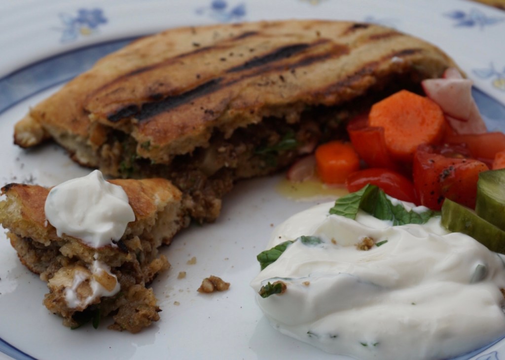 Mushroom Arayes and Yogurt Sauce | Redgate Kitchen