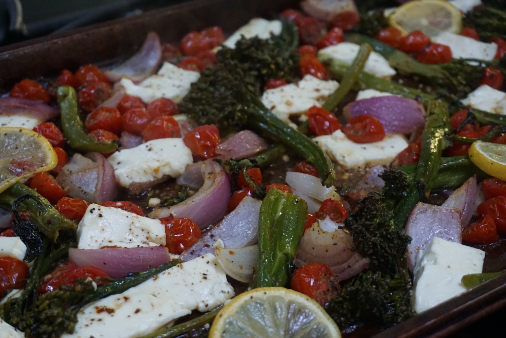 Baked Feta with Broccolini, Tomatoes, and Lemon | Redgate Kitchen